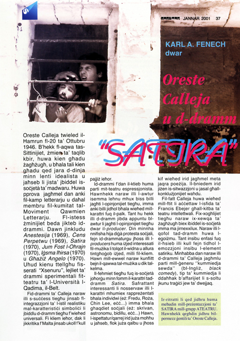 ORESTE CALLEJA DRAMA